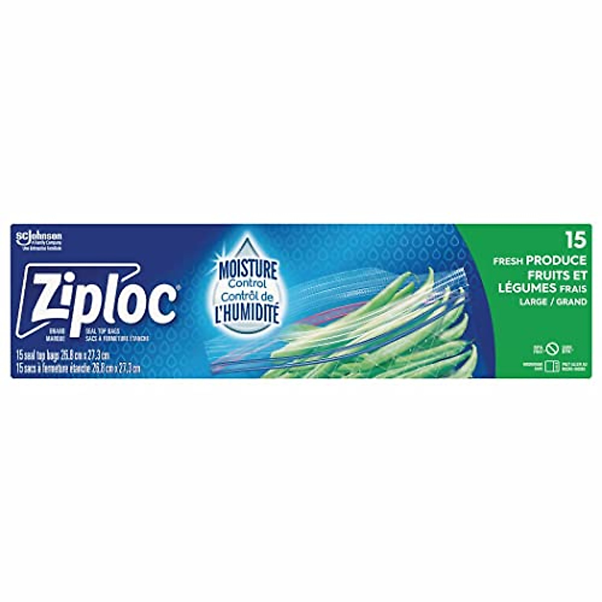 Ziploc Fresh Produce Bags Large - 15 Count
