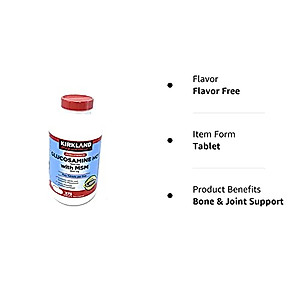 Kirkland Signature Extra Strength Glucosamine HCI 1500mg With MSM 1500 mg 375 Tablets