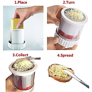 liuxingran Manual Cheese Slicer Chese Cutter Butter Gadgets Spreadable Butter Cheese Gadgets Grater Mill with Lid Butter Dispenser-1PC Fruit Shredder