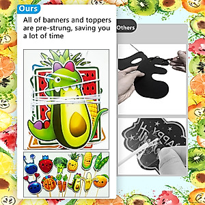 Hey Bearr Sensory Fruit Birthday Decorations - Dancing Fruit 1st Birthday Party Supplies, Summer Fruit Birthday Party Baloons Arch Set for baby Boys and Girls