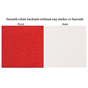 Crafasso 12" x 12" 300gms Heavy & Premium Glitter cardstock, 15 Sheets, red