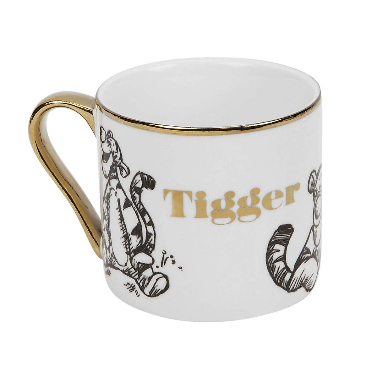 Happy Homewares Tigger Classic Collectable New Bone China Mug with Gold Trim and Gift Box - Officially Licensed