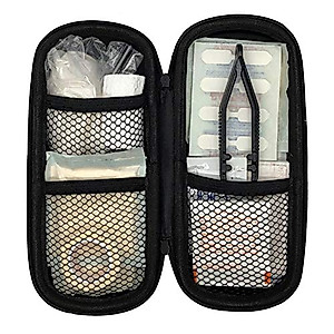 CozmicDriftr EpiPen Carrying Case, Medical Travel Organizer, Water Resistant, Durable, Holds 2 Epipens, Auvi-Q, Eye Drops, Nasal Sprays and Other Essential Allergy Supplies