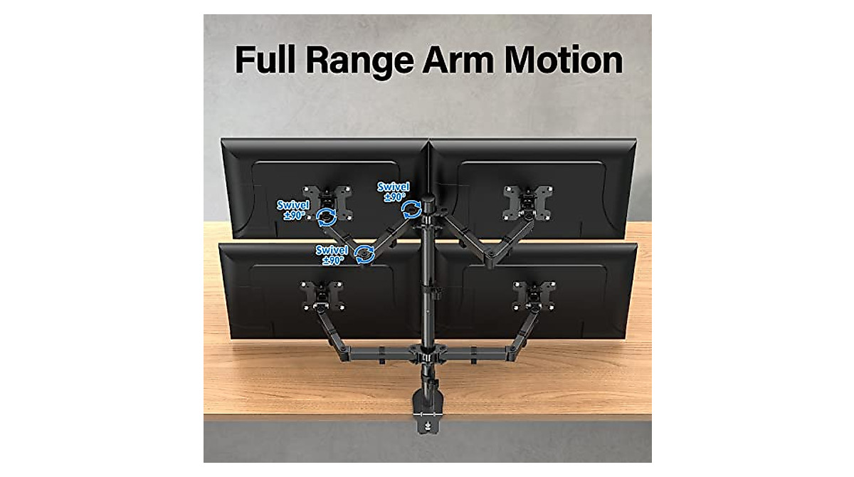 MOUNTUP Quad Monitor Stand for Up to 4 Screens