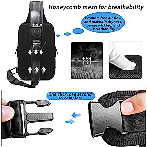 Uaskmeyt Anti Theft Sling Bag Sling Backpack with TSA Lock, Shoulder Bag Crossbody Backpack with USB Charging Port, Water Resistant Over Shoulder Chest Casual Daypacks (Gray)