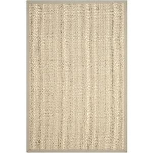 SAFAVIEH Natural Fiber Collection Area Rug - 8' x 10', Light Grey, Sisal Design, Easy Care, Ideal for High Traffic Areas in Living Room, Bedroom (NF475C)