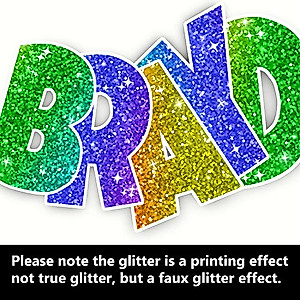 Coonoe Happy Birthday Yard Sign with Metal Stakes - 16” Outdoor Lawn Decorations, Weather-Resistant Letters, birthday party supplies gift for Kids & Adults (Glitter)