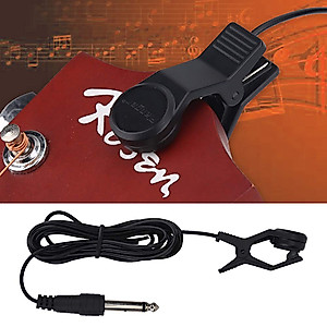 Clip-on Pickup, Portable Pickup Microphone Vocal Pick Up Audio Transducer for Tuner Music Instruments