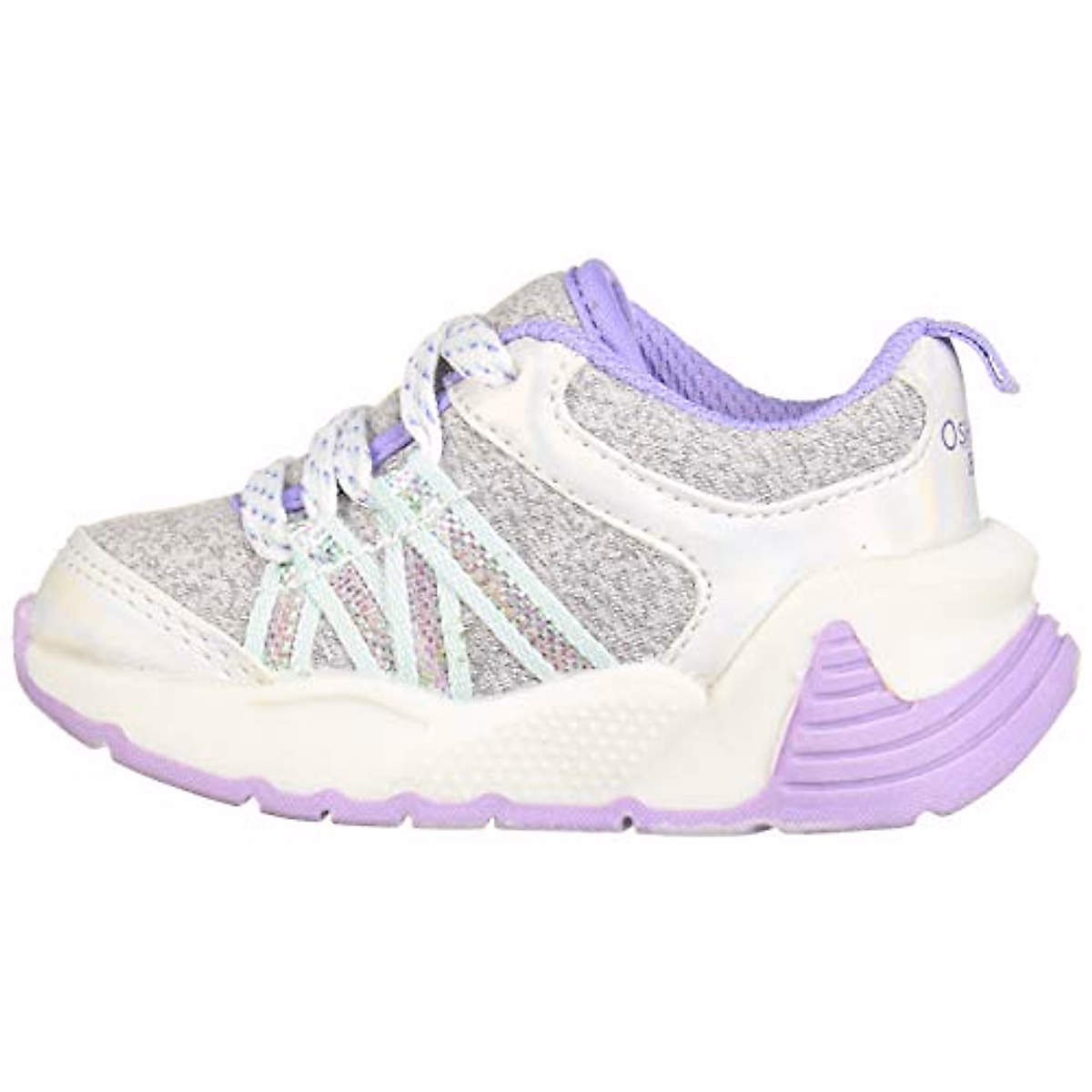 OshKosh B'Gosh Baby-Girl's SYMPSON Sneaker, Light Grey, 8
