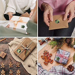 2Rolls-1000PCS 1.5" Green Series Thank You Stickers | 6 Different Design Thank You Designs for Business Packaging, Thank You Labels for Gifts Bags, Boxes and Envelope Sealing