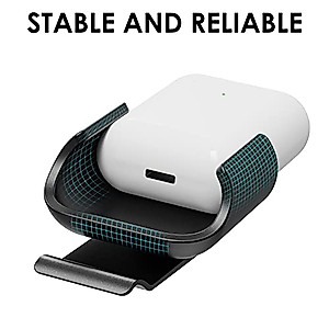 Geekria 2 Pack Earbuds Case Ultra Light Belt Clip Pocket Holder, Compatible with APPL AirPod, AirPod 2 True Wireless Earbuds, Charging Port Accessible (Black)