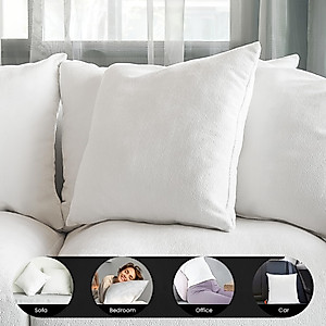 Foamily Throw Pillows Insert Set of 4 - 18 x 18 Insert for Decorative Pillow Covers - Made in USA - Bed and Couch Sham Filler