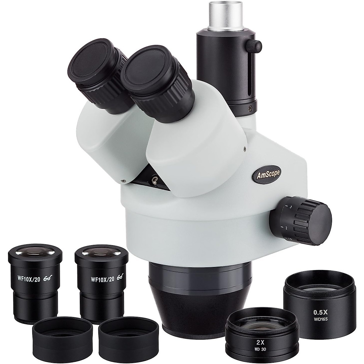 AmScope SM3590T 3.5X-90X Trinocular Zoom Power Stereo Microscope Head