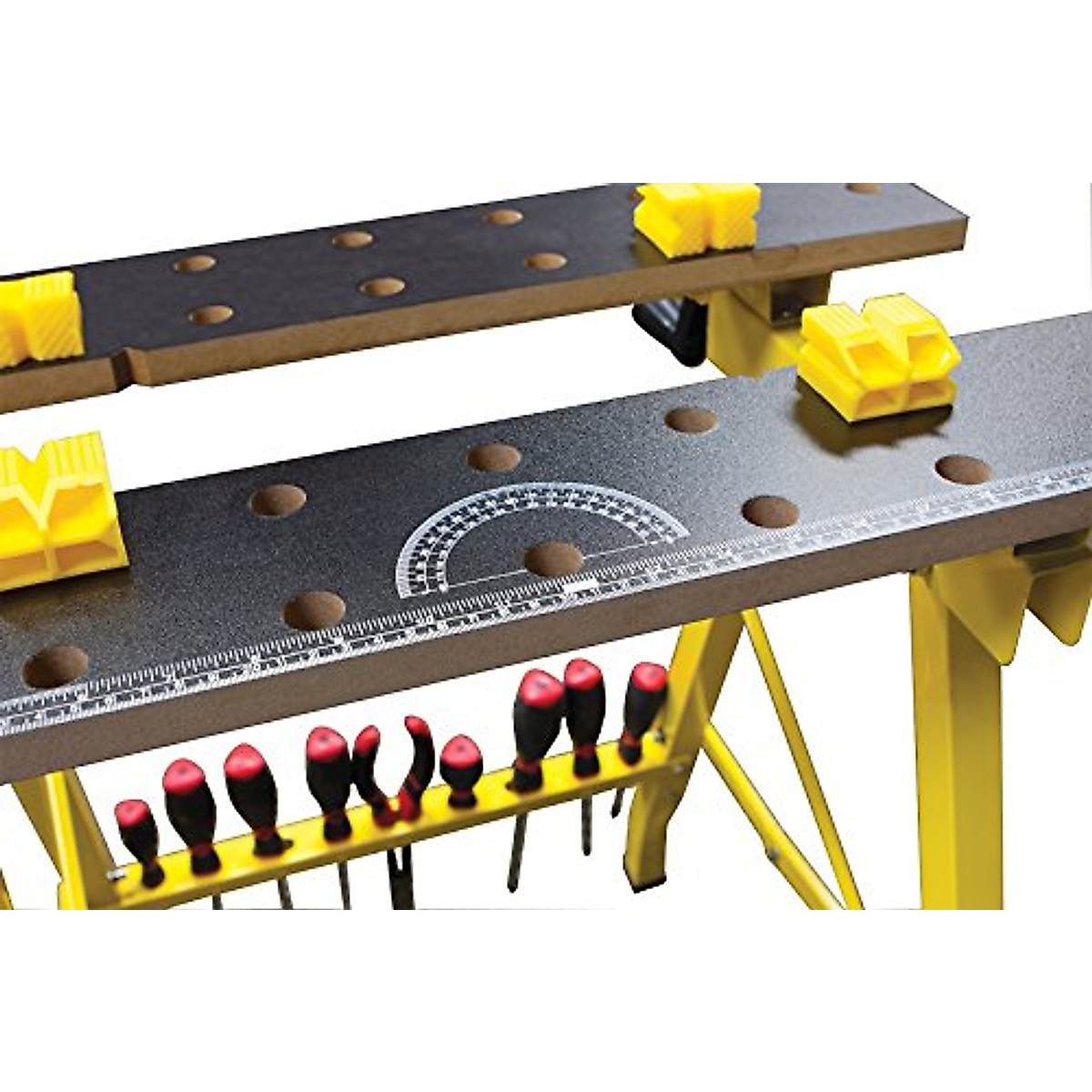 Performance Tool W54025 Portable Multipurpose Workbench and Vise (200 lbs Capacity) , Yellow