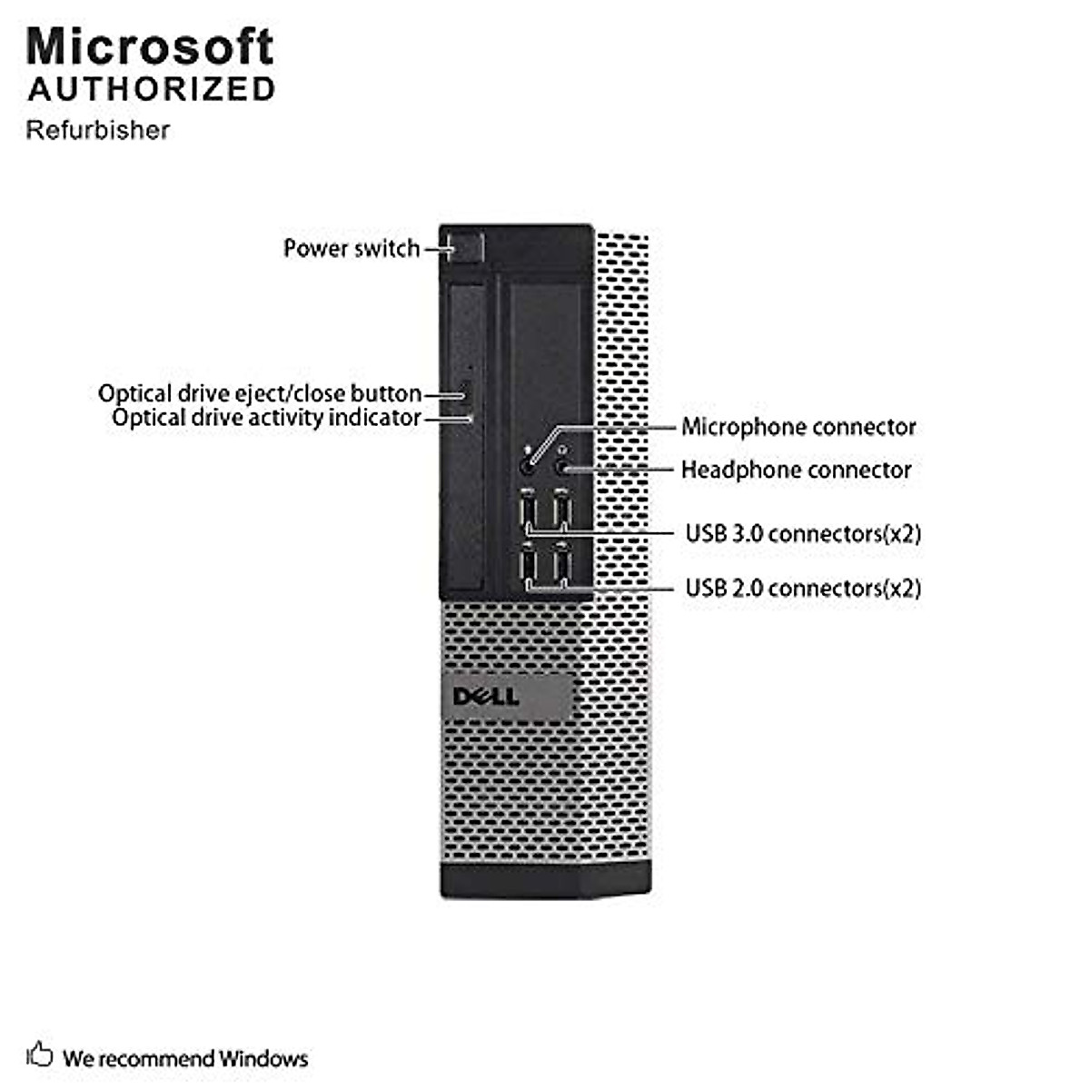 Dell Optiplex 9010 Premium Desktop Computer (Intel Quad-Core i7-3470 3.4GHz 16GB RAM, 240GB SSD, DVD, VGA, DisplayPort, WiFi, HDMI Windows 10 Pro) (Renewed) (9010 Intel i7 16GB HDMI)