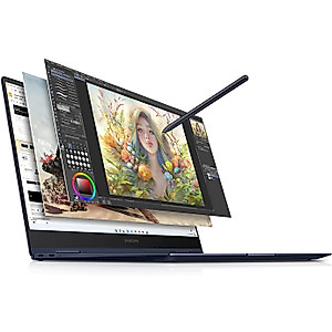 SAMSUNG Galaxy Book Pro 360 15.6'' 2-in-1 Touchscreen (i7-1165G7,16GB RAM,512GB PCIe SSD,Active Stylus),FHD Convertible Laptop,Thunderbolt 4,Backlit,Fingerprint,HDMI Cable,Windows 11 Home,Mystic Navy