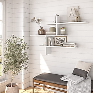 Ada Home Décor Webster Wall Shelf, 48.5'' x 31.5'' x 8.5'', White