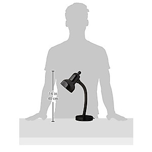 Lite Source LS-211BLK Goosy 15-Inch 60-Watt Desk Lamp, Black
