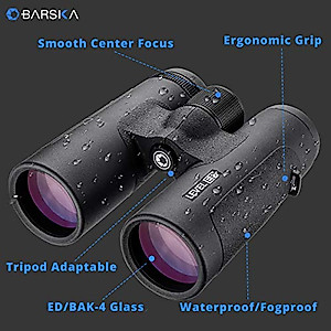 BARSKA AB12992 Level ED Waterproof Binoculars 10x42, Multi, One Size