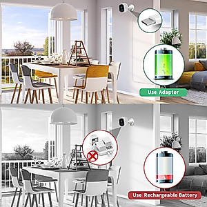 6ft Magnetic Charging Cable Compatible for Arlo Pro,Charging Cable with Adapter Compatible with Arlo Pro, Arlo Pro 2, Arlo Go,Outdoor Charging Cable Weatherproof Power Adapter & Power Cable - White