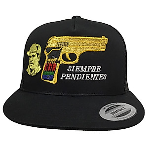 Mexico JGL EL Chapo GUZMÁN Y SU PISTOLA HAT Black MESH Snapback