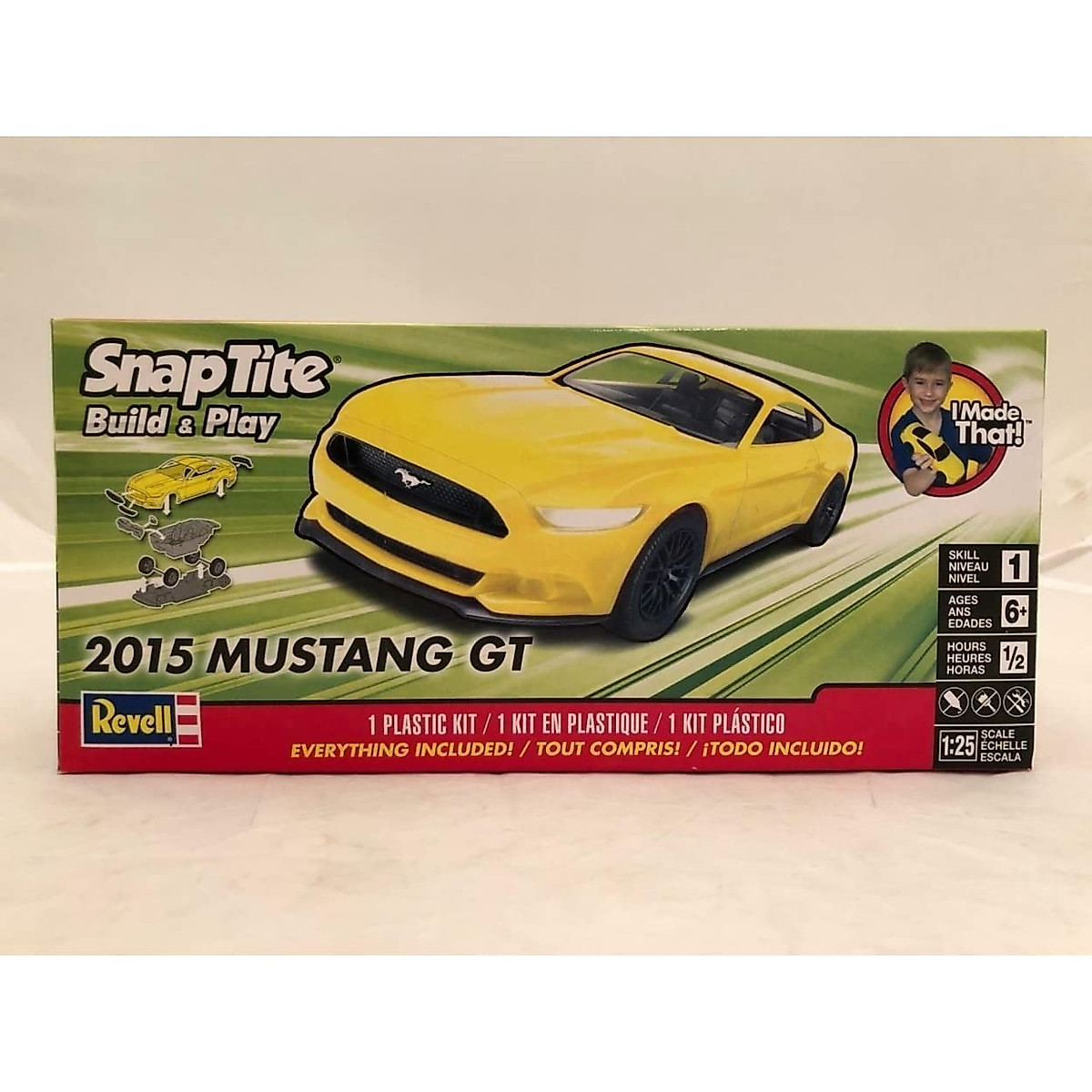 Revell Inc. 851697 1/25 2015 Mustang GT Yellow, 851697