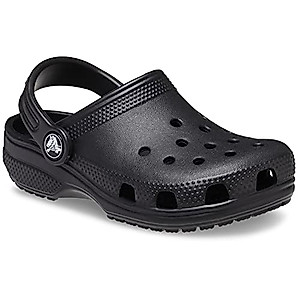 Crocs Kids' Classic Clog , Black/Black, 6 Big Kid