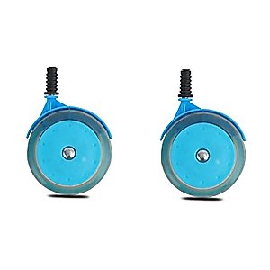BAYWYI Baby Walker Wheels Replacement, Set of 2, Big Wheels, Baby Walker Accessories, Plastic Rubber Wheels Casters, Universal Wheels (H-Blue)