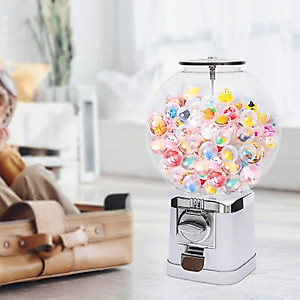 MhdunueSK Big Bubble Gumball Machine,Vending Machines for Business,Machine Capacity 500 Pieces 1.26inch Ball or Candy,for Selling Small Capsule Toys Candy (LM-202B White)
