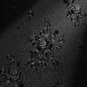 Erfoni Black Wallpaper Peel and Stick Wallpaper Black Floral Embossed Contact Paper 17.7inch×118.1inch Removable Textured Flower Wallpaper Self Adhesive Thicken Countertops Cabinets Contact Paper