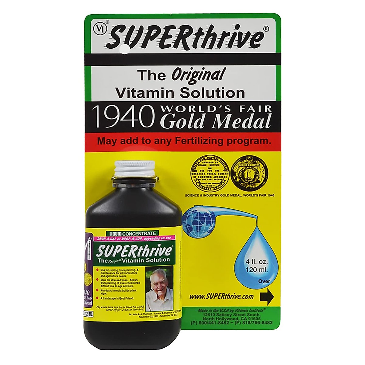 SUPERthrive The Original Vitamin Solution - Liquid Concentrate, May Add to Any Fertilizing Program, 4 fl. oz.