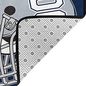 DFVHBC Dallas Custom Football Rug Add Any Name Number Personalized Welcome Decorative, Men Movement Rug