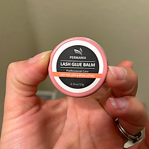 PERMANIA Lash Lift Balm Glue, New Eyelash Lifting Adhesive，0.35oz/10g Lash Lift Glue Strong Viscosity and Water Solubility for Lash Perm Kit (Rose)