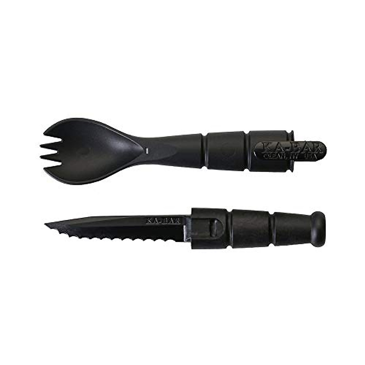 Ka-Bar Tactical Spork (Spoon Fork Knife) Tool 9909 Black, 1 Pack