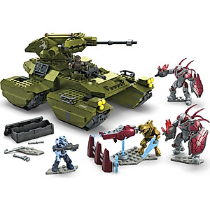 MEGA Halo Toy Building Sets, UNSC Scorpion Clash Tank with 993 Pieces, 5 Micro Action Figures and Display Stands, for Collectors