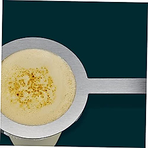 COLLBATH 2pcs Tea with Cream Ring Coffee Protafilter Ring Coffee Maker Espresso Coffee Latte Maker Espresso Dosing Drink Ring Coffee Latte Model Coffee Espresso Dosing Funnel Silver