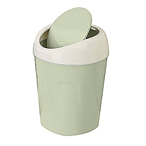 Qiningxia Plastic Desktops Mini Kitchen Living Room Trash Can Living Room Organizer Green