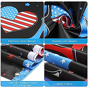 Welcome Home Banner Large Fabric Patriotic Theme Welcome Banner Garland Veterans Day Hanging Backdrop Sign Decoration for Greeting Police Military Army Heroes Theme Party Supplies, 71 x 16 Inches