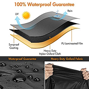 WLEAFJ Outdoor Chair Covers Waterproof, Black Lawn Patio Furniture Covers, Heavy Duty Wicker Garden Sofa Chair Cover, 2 Pack - 37" W x 40" D x 30" H