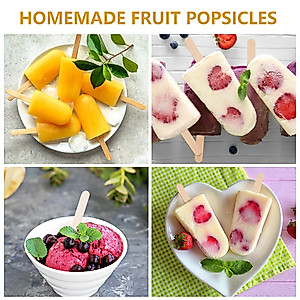 1200 Pieces Wooden Craft Sticks, 4.5 Inch Long Natural Wood Popsicle Ice Cream Sticks for DIY Wood Crafts, Hair Removal and Waxing Supplies, Paint Stirrer, Art Projects and Ice Pop Sticks