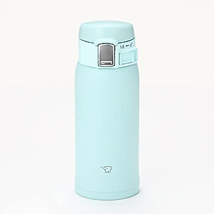 Zojirushi SM-SF36-AM Water Bottle, Direct Drinking [One-touch Open] Stainless Steel Mug, 12.2 fl oz (360 ml), Mint Blue