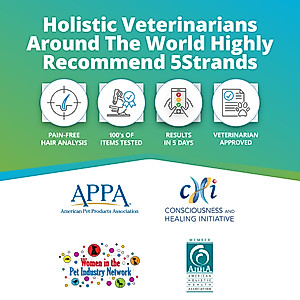 5Strands Pet Food Intolerance Test, at Home Sensitivity Test for Dogs & Cats, 289 Items, Hair Analysis, Accurate for All Ages and Breed, Results in 5 Days - Protein, Grain, Preservatives
