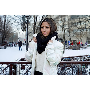 Funky Junque Infinity Scarf - Black (Solid)