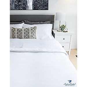 Highland Feather 100% Pure Cotton Duvet Cover – 300 Thread Count, Long-Staple Combed Cotton Best-Bedding Sheets for Bed, Breathable, Soft & Silky Sateen Weave