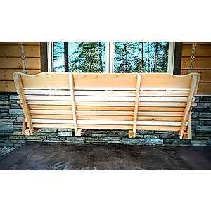 Kilmer Creek 5 Foot Natural Cedar Porch Swing, Amish Crafted, Includes Chain & Springs