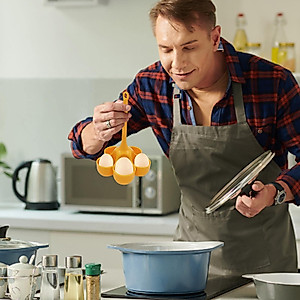 Egg Boiler Holder, Silicone Egg Poaching Cups, Heatproof Cooker Silicone Egg Steamer Tray, Kitchen Gadget Egg Poaching Boiling Cooker Rack for Steamer, 5 Grids