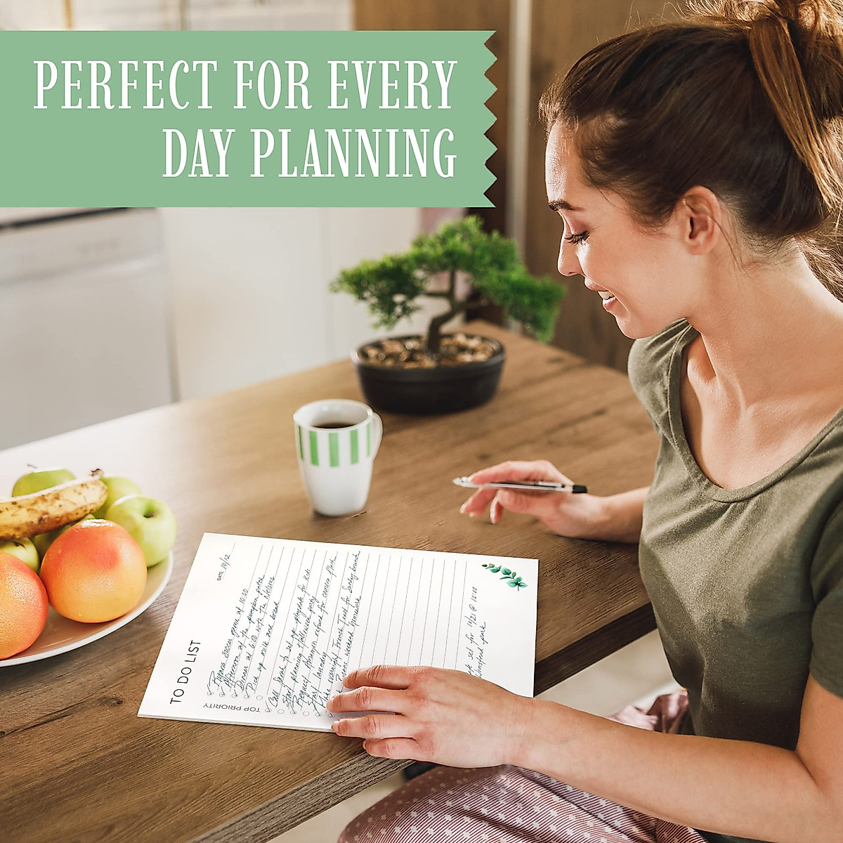 Simplified To Do List Notepad 8.5" x 11" - Made in USA - Easily Organize Your Daily Tasks And Boost Productivity - The Perfect Undated Planner Notebook w Checklist For Women