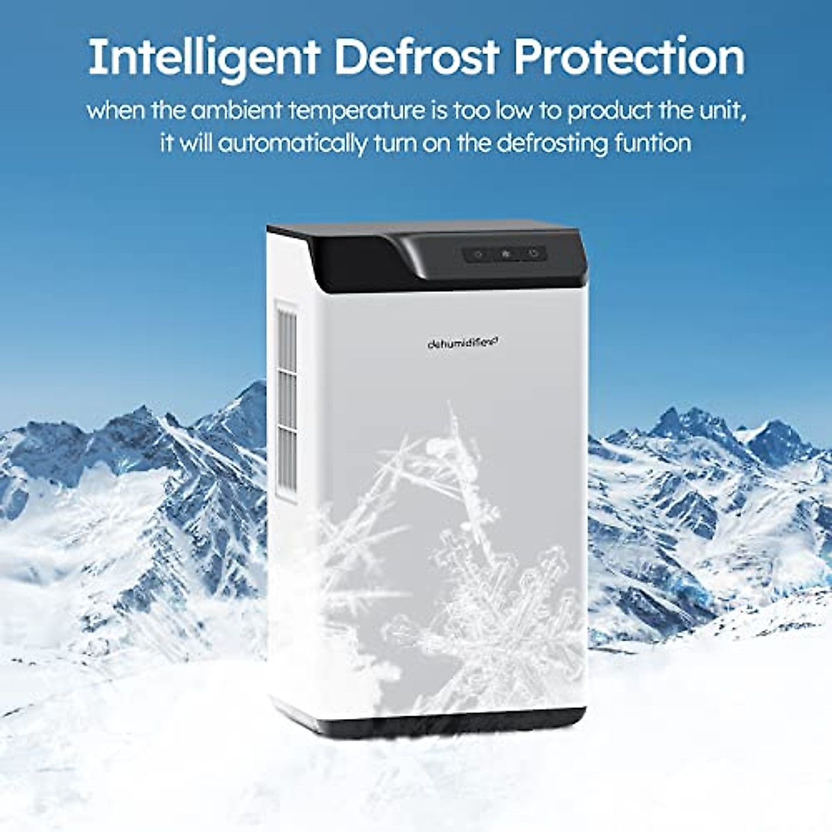Dehumidifiers for Home - Kitette Dual Semiconductor Dehumidifier for Bathroom Basement Up to 540 sq.ft with 60oz Watertank, Dehumidifier with 1.5m Drain Hose, Auto Defrost and Intelligent Humidity Control