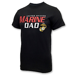 Armed Forces Gear Men's US Marine Dad Short-Sleeve T-Shirt - Officially Licensed United States Marines Shirts for Men (Black, Medium)