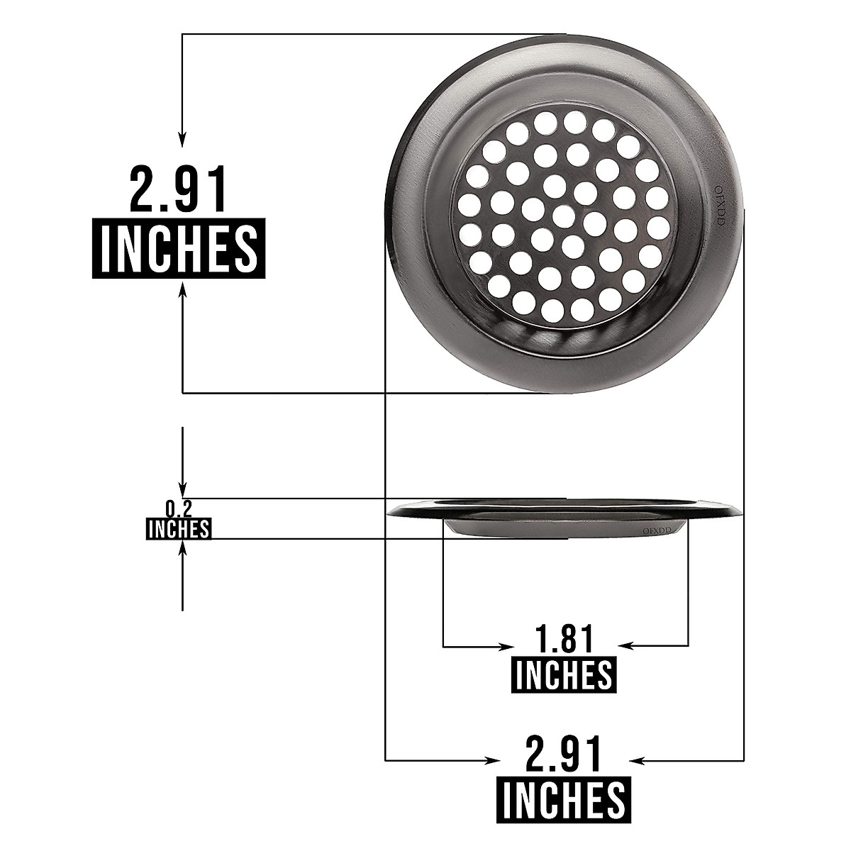 Kitchen and bathroom sink strainer stainless steel, Bathub drain cover, Sink drain protector, Bathroom sink drain strainer (Pack of 2)
